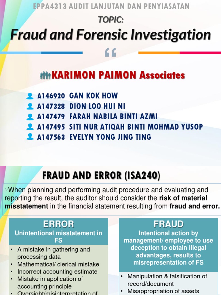 Audit Lanjutan Fraud and Forensic Investigation | PDF | Fraud | Audit