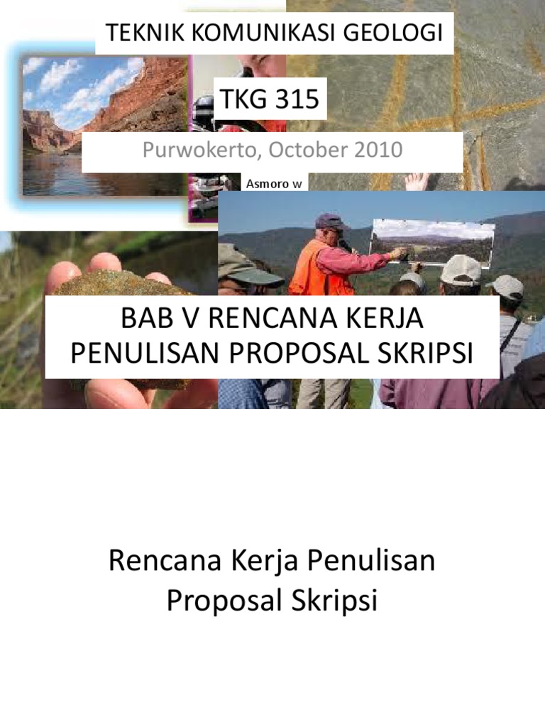 Bab 05-Rencana Kerja Penulisan Proposal Skripsi | PDF