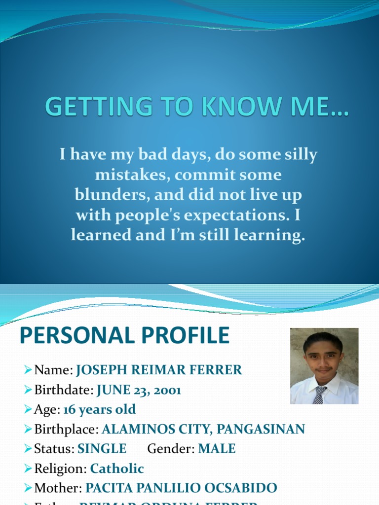 Getting To Know Me | PDF