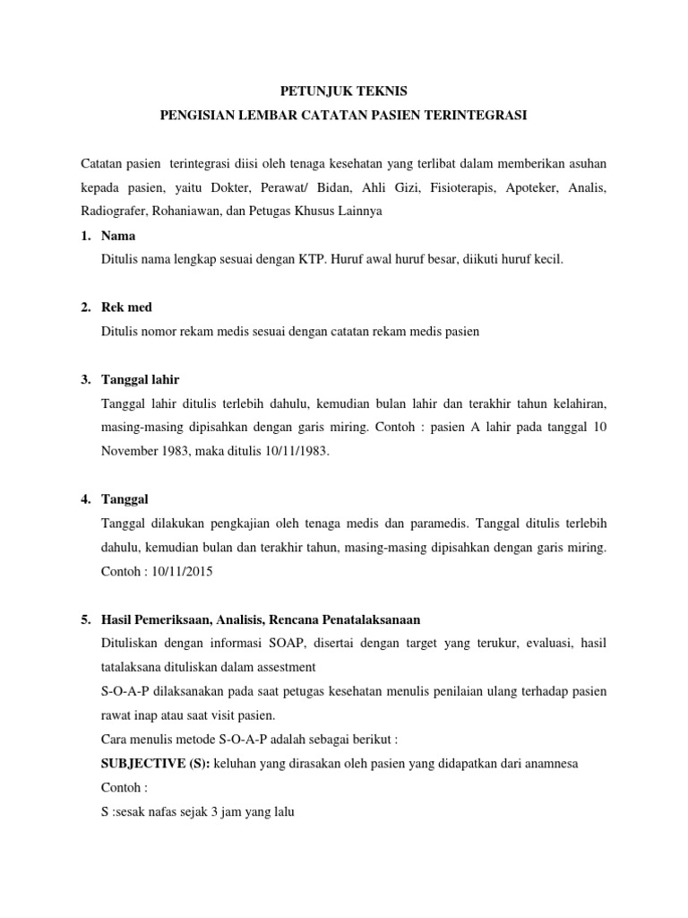 Petunjuk Teknis CPPT Perawat | PDF