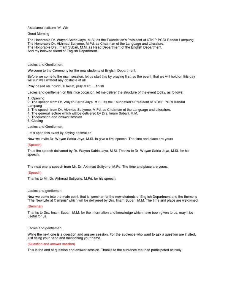 Mc Speaking Pdf