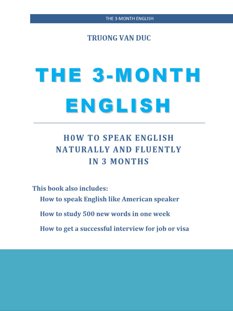 The 3-Month English | PDF | English Grammar | English Language