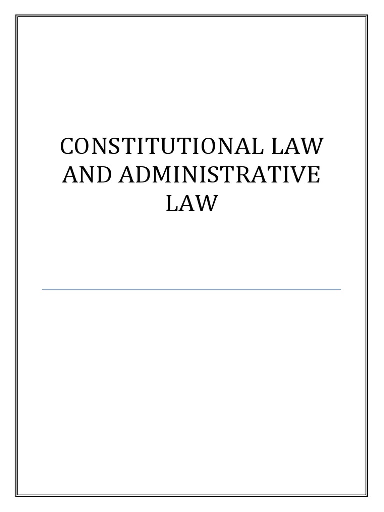 Constitutional Law and Administrative Law | PDF | Supreme Courts ...