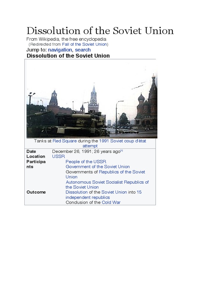 Dissolution of The Soviet Union | PDF | Soviet States | Soviet Union