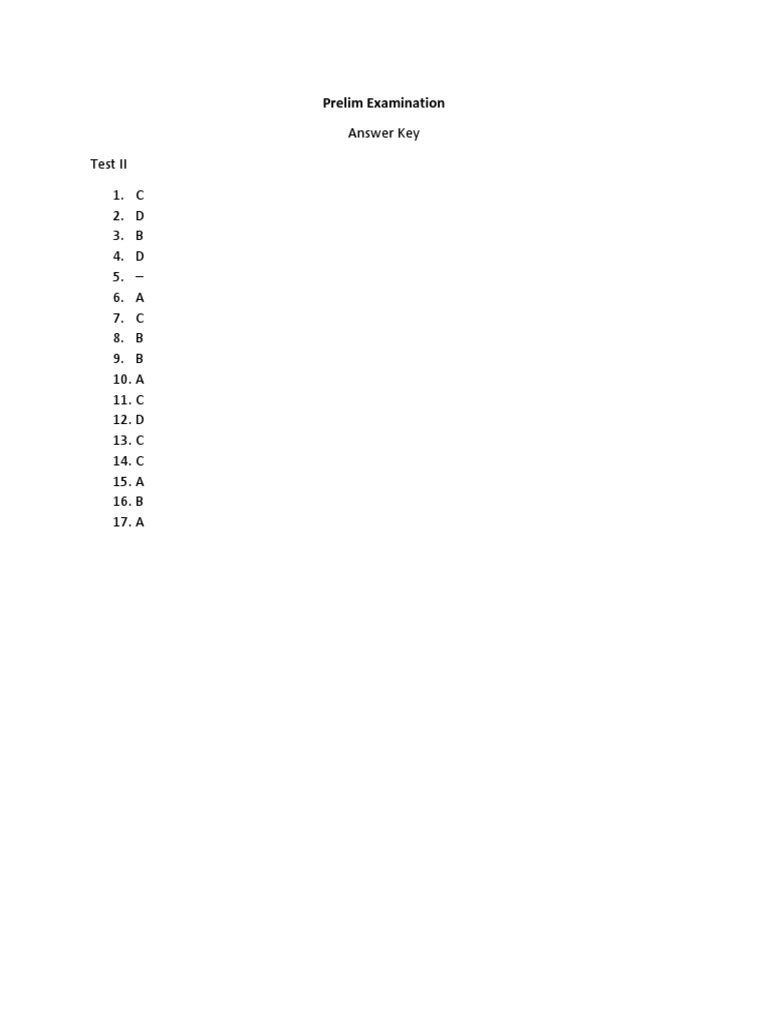 Answer Key | PDF