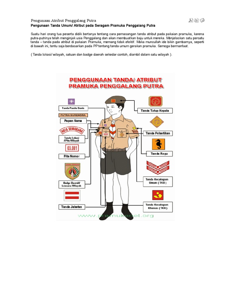 Panduan Pemasangan Atribut Pramuka | PDF | Griya & Taman