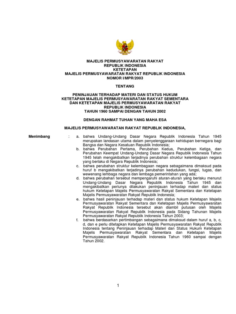 Tap MPR No 1 2003pdf PDF | PDF