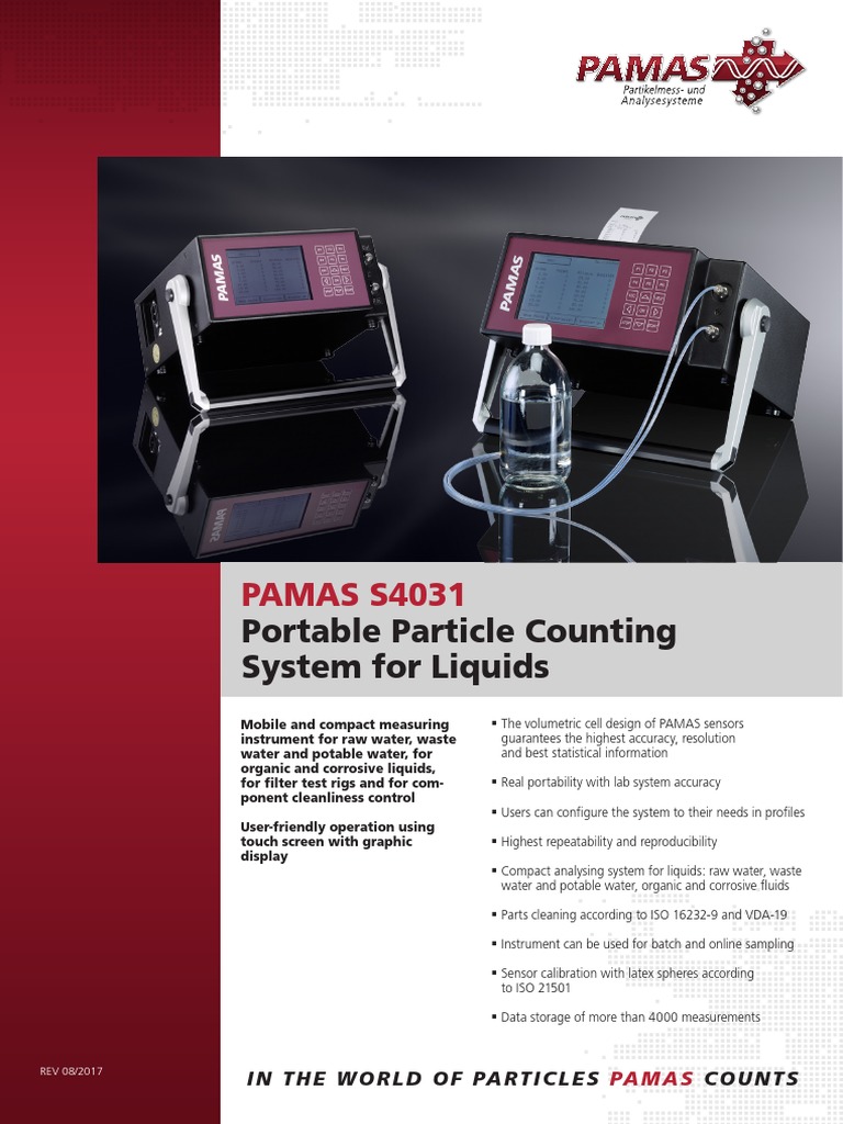 PAMAS S4031: Portable Particle Counting System for Liquids | Computing ...