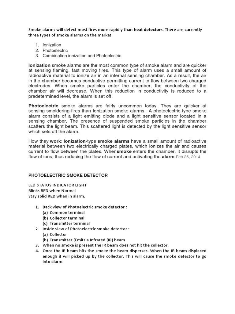 Ionization Smoke Alarms Are The Most Common Type of Smoke Alarm and Are ...