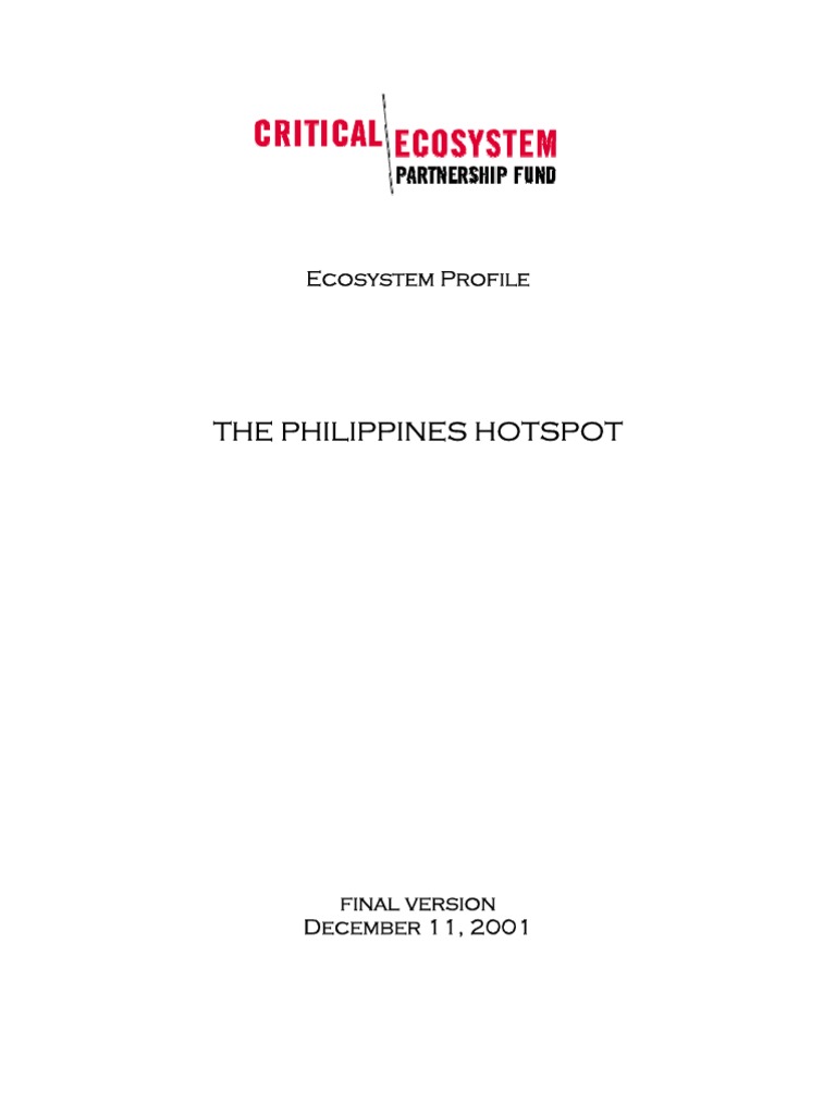 Philippine Ecosystem Conservation Strategy | PDF | Conservation Biology ...