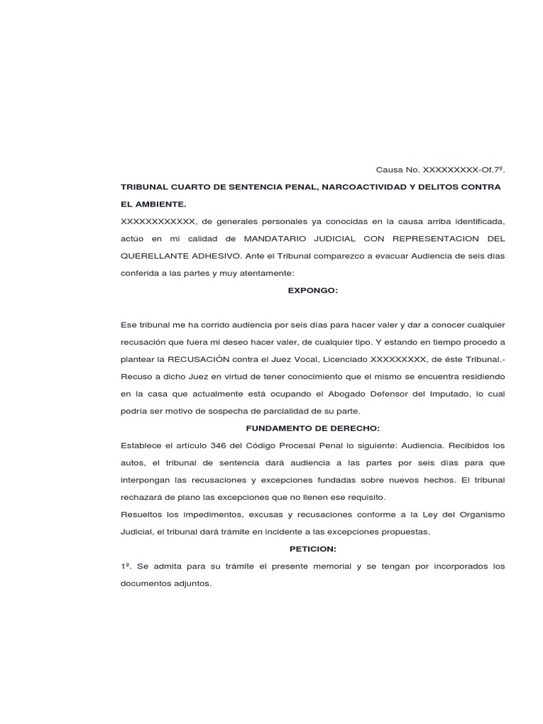 Recusación de Juez | PDF