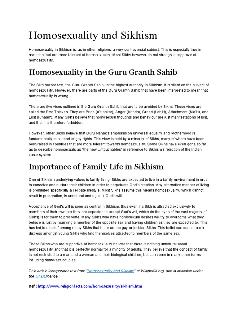 Homosexuality and Sikhism | Download Free PDF | Homosexuality | Lgbt