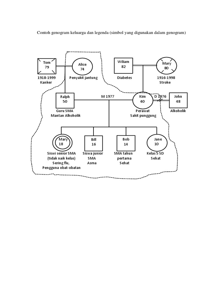 Contoh Genogram Keluarga | PDF