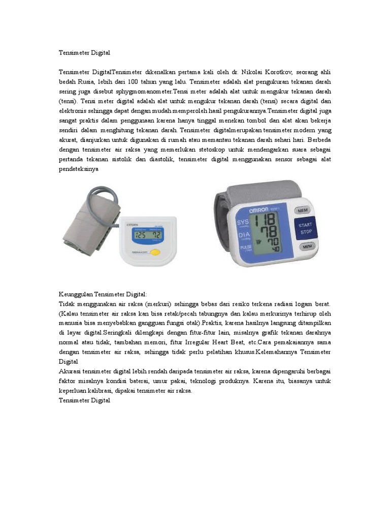 Tensimeter Digital | PDF