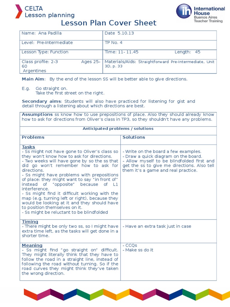 LESSON PLAN Cover Sheet Weeks 2 - 4 | PDF | Phonology | Languages