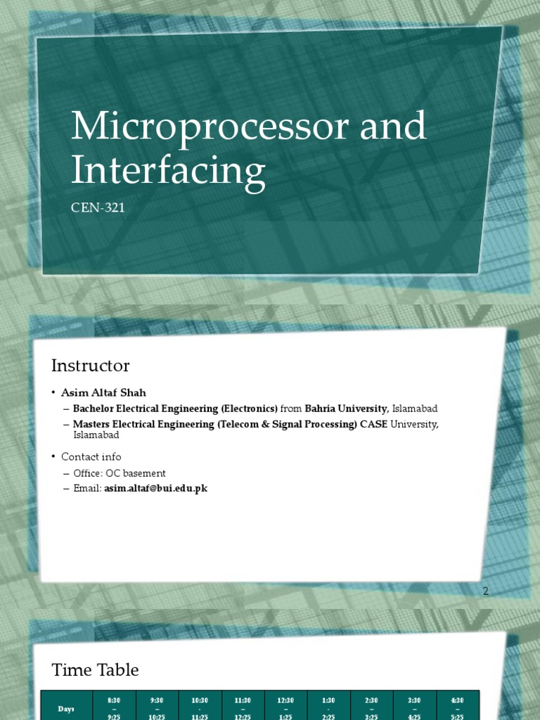 01 Introduction Microprocessor And Interface Pdf Microcontroller