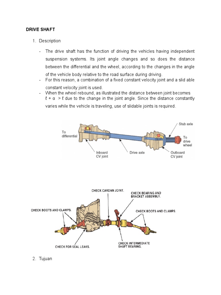 Drive Shaft | PDF | Automotive Technologies | Motor Vehicle