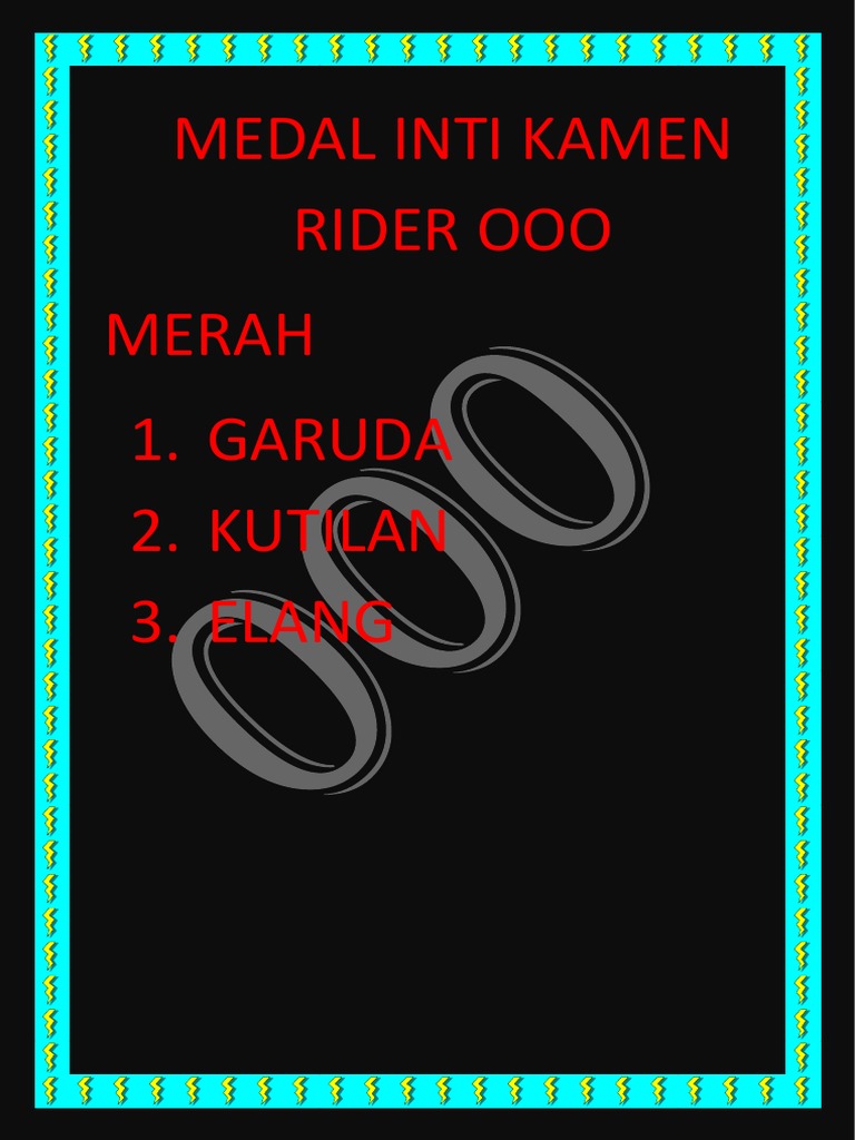 Kamen Rider OOO Core Medals Guide | PDF | Religion & Spirituality
