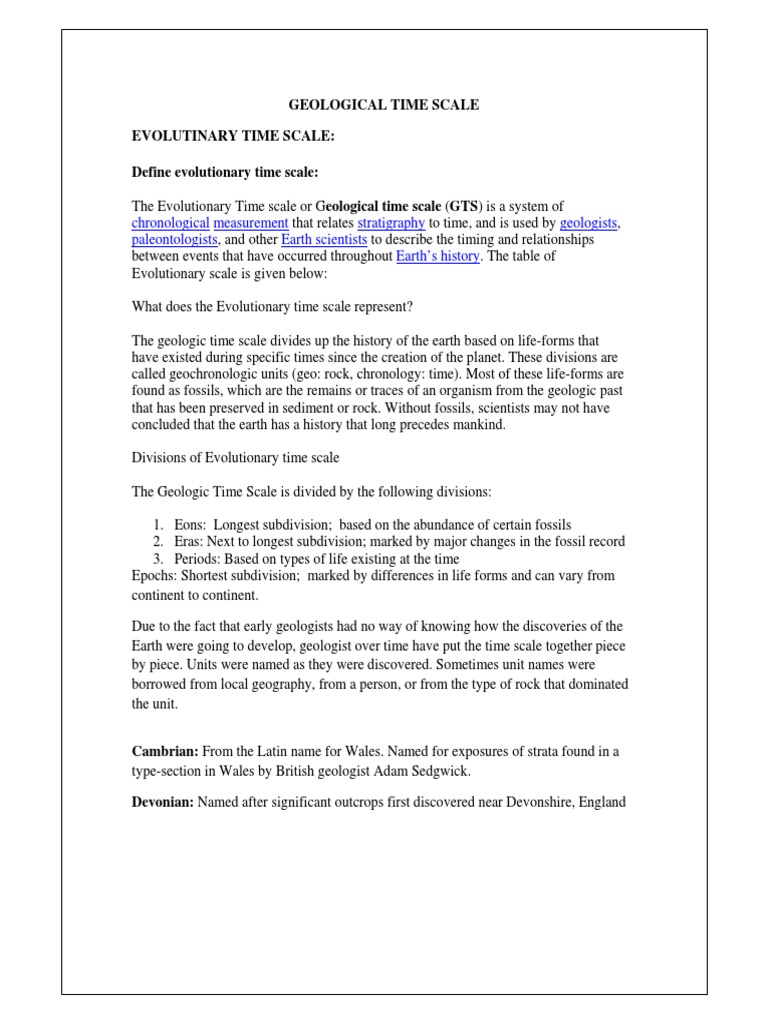 Geological Time Scale PDF | PDF | Geologic Time Scale | Dinosaurs