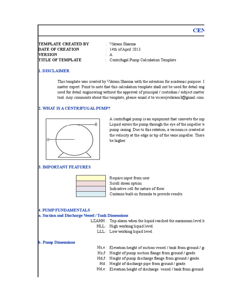 Centrifugal Pump Rating Calculation | PDF | Pump | Horsepower
