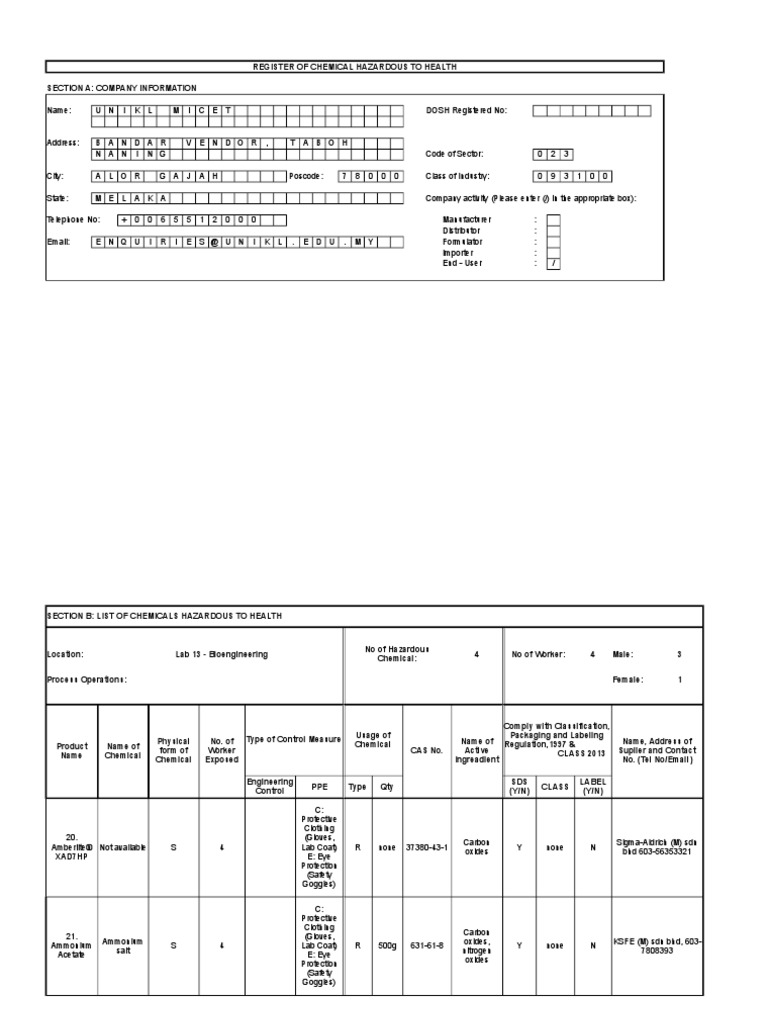 Chemical Register Practice | PDF | Atoms | Sets Of Chemical Elements