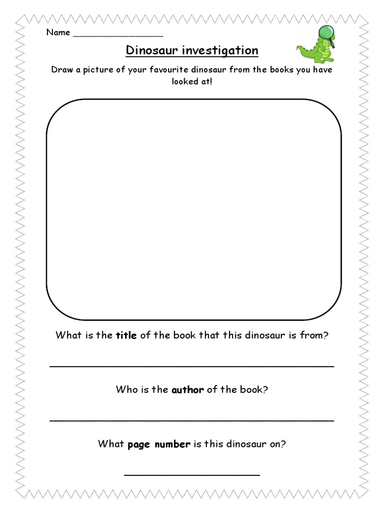Dinosaur Investigation | PDF