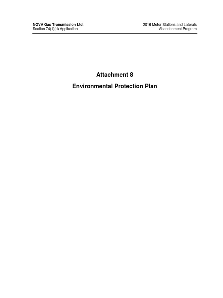 A81007-9 Attachment 8 - Environmental Protection Plan - A5H5X3 | PDF ...