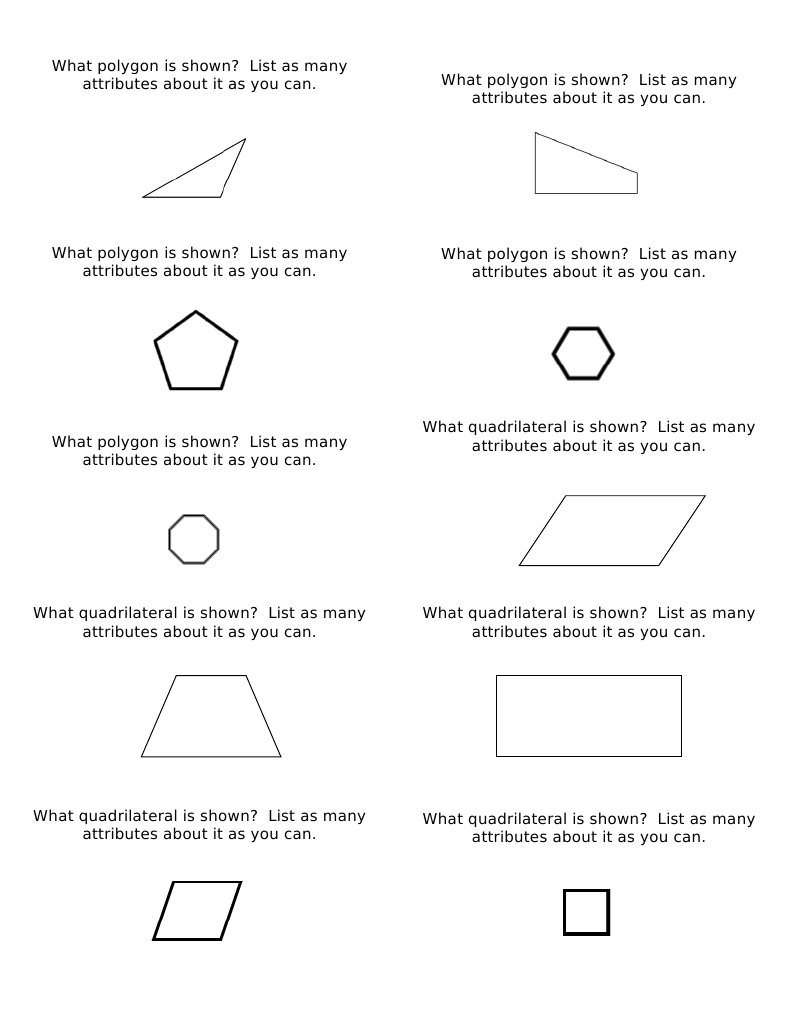 Polygon Cards | PDF | Language Arts & Discipline