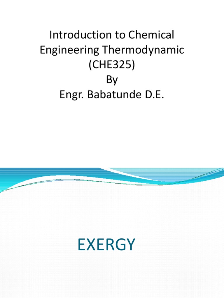 Concept of Exergy | PDF | Exergy | Entropy