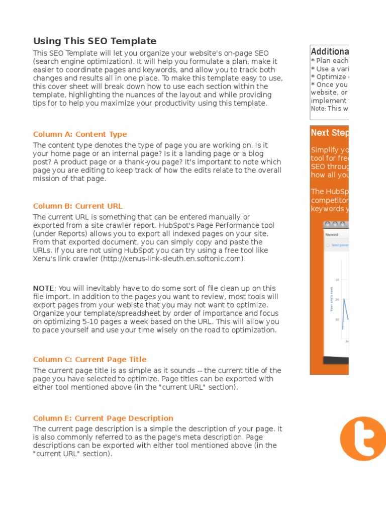 On Page SEO Template Hubspot | PDF | Search Engine Optimization | Hyperlink