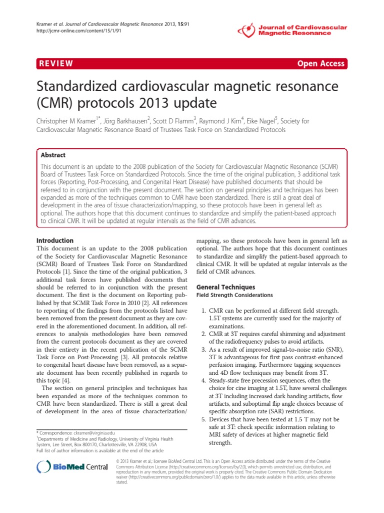 Protocols CMR | PDF | Magnetic Resonance Imaging | Heart