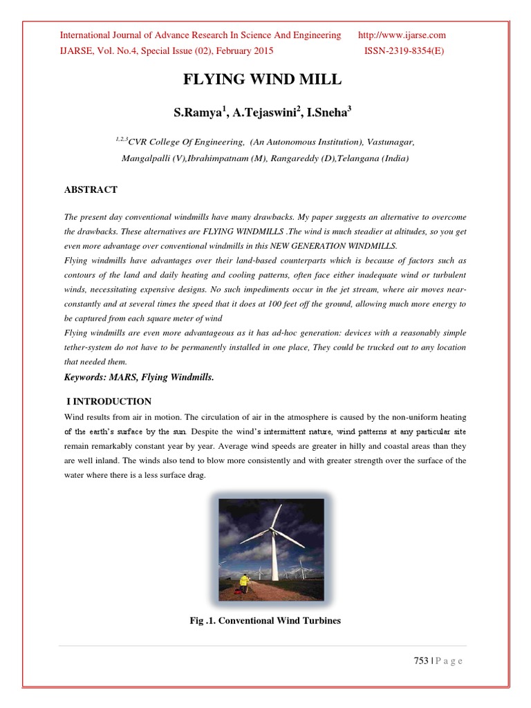 Abstract - 1 | PDF | Wind Power | Wind Turbine