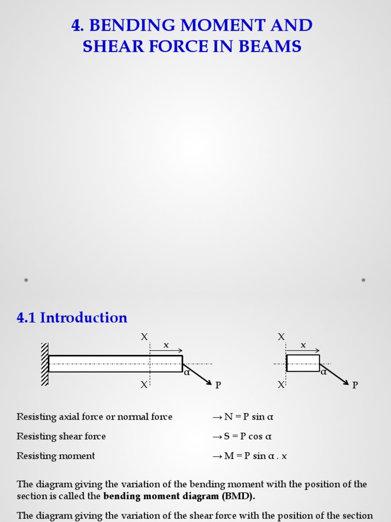 Bending Moment and Shear Forces | PDF | Bending | Beam (Structure)
