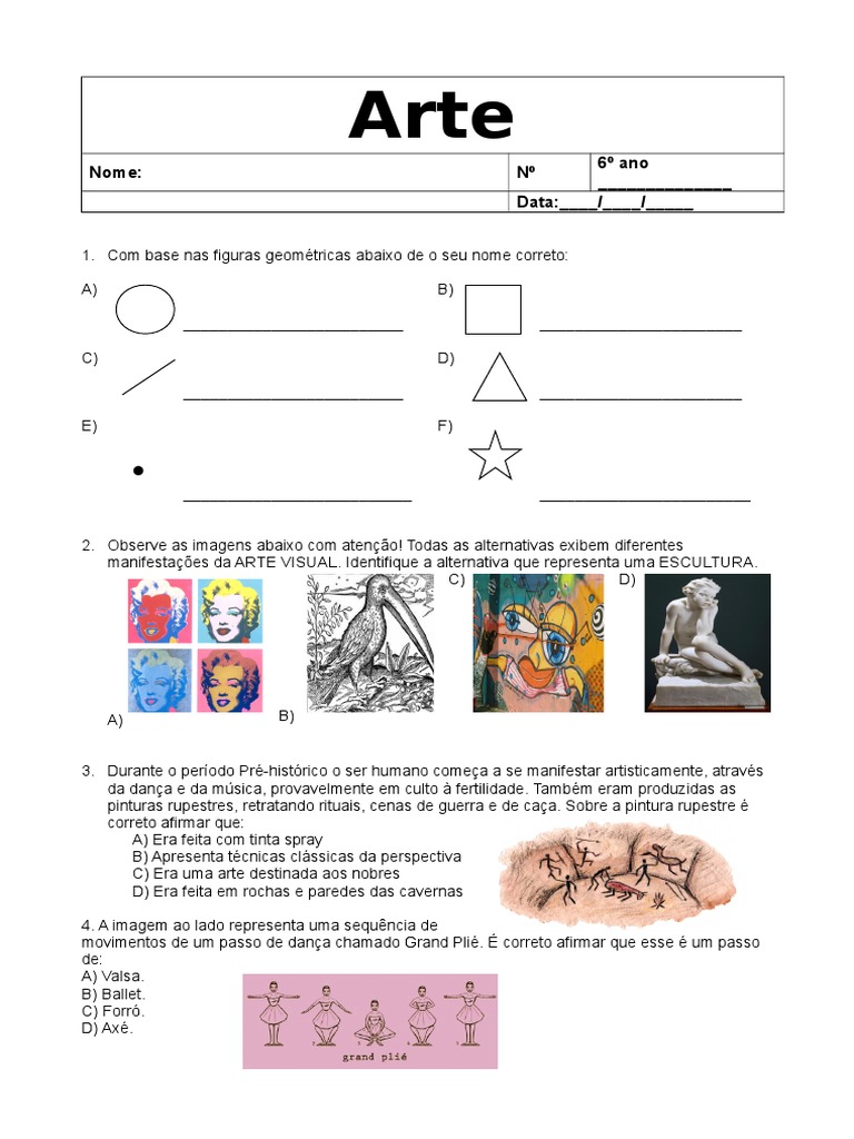 Atividade Avaliativa De Artes - Image to u Atividade Avaliativa De Artes - Image to u