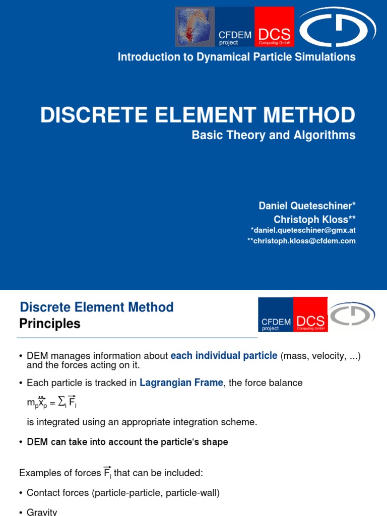 Discrete Element Method | PDF | Parallel Computing | Particle