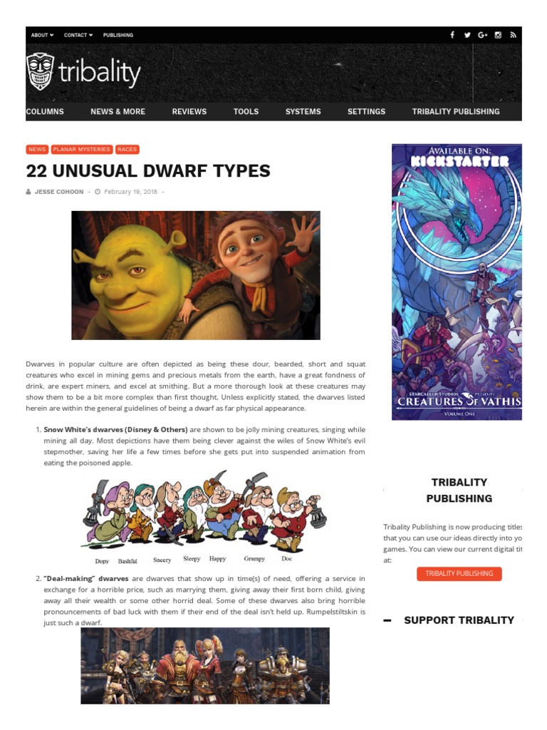 22 Unusual Dwarf Types | PDF | Dwarf (Dungeons & Dragons) | Dungeons ...
