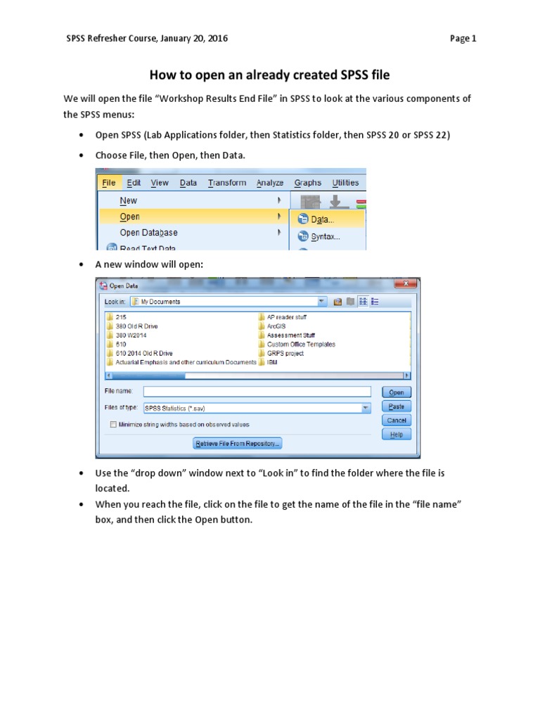 Spss Workshop Notes | Download Free PDF | Spss | Median