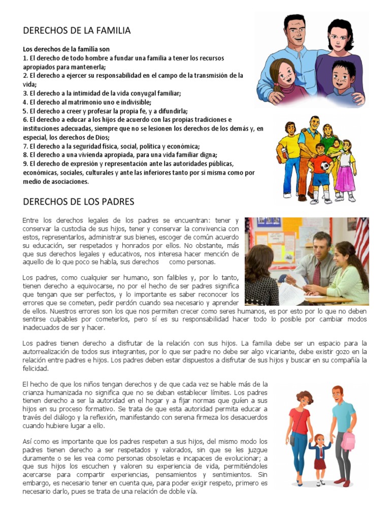 Derechos Fundamentales de la Familia | PDF | Familia | Derechos