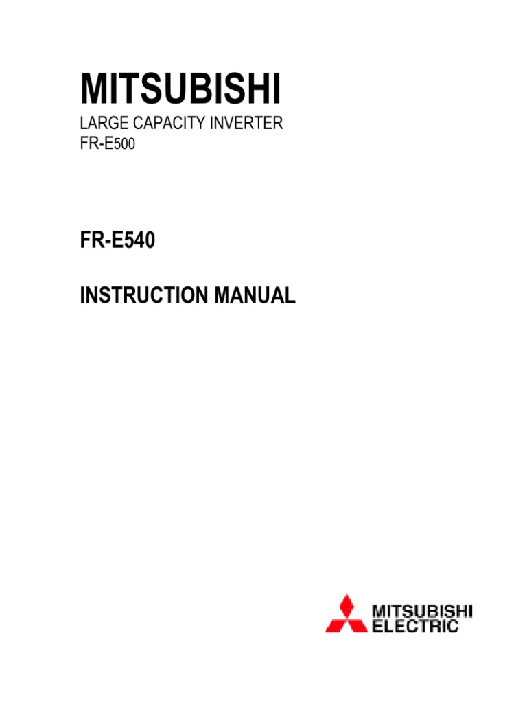 Mitsubishi E500 Manual | Download Free PDF | Power Inverter ...