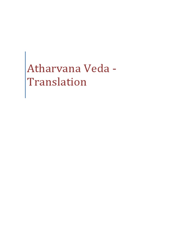 Atharva Veda-English PDF | PDF