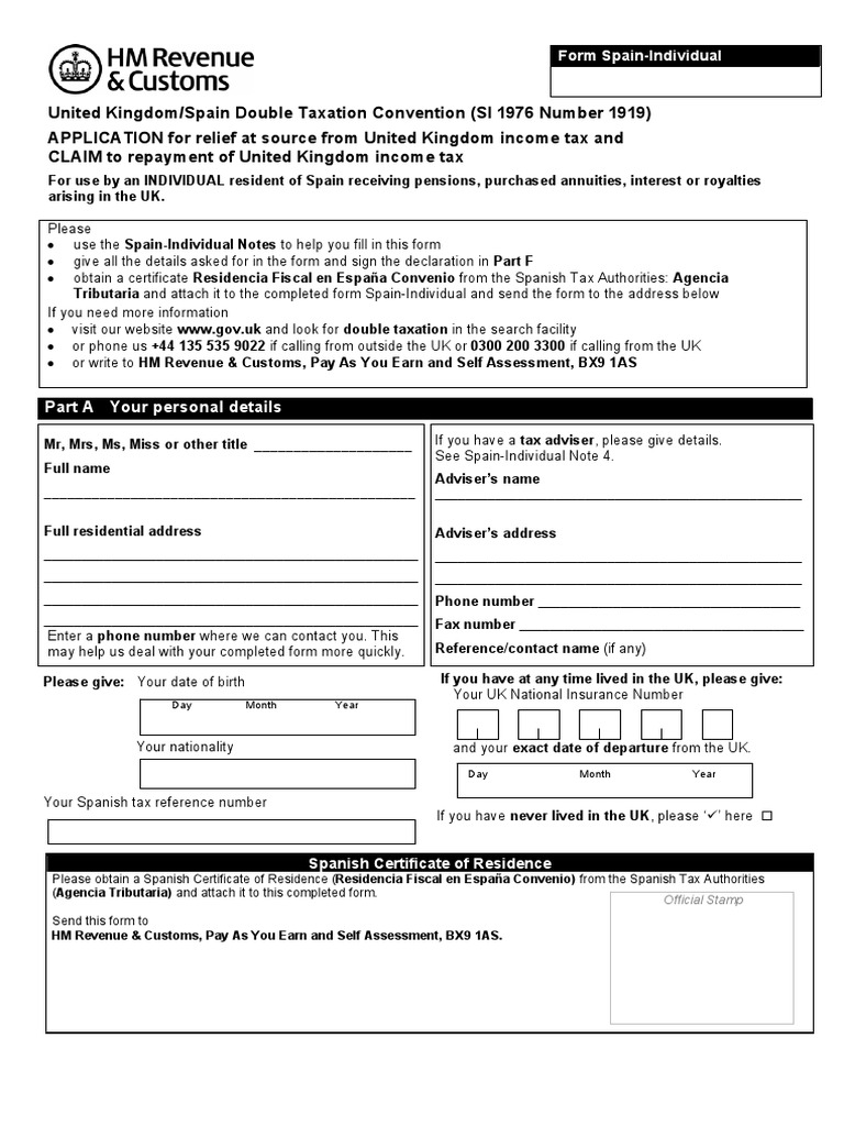 Spain Individual | PDF | Royalty Payment | Loans