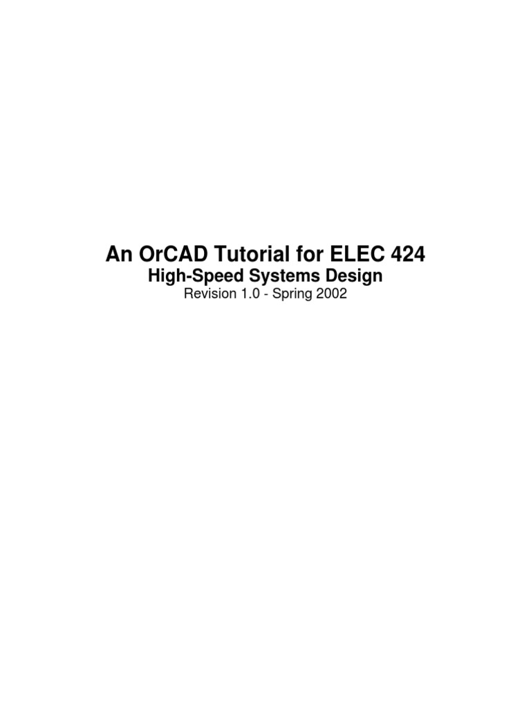 OrCAD PCB Design Tutorial for Beginners | PDF | Printed Circuit Board ...