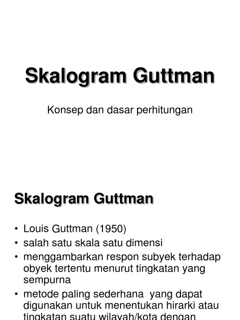 Skalogram Guttman | PDF