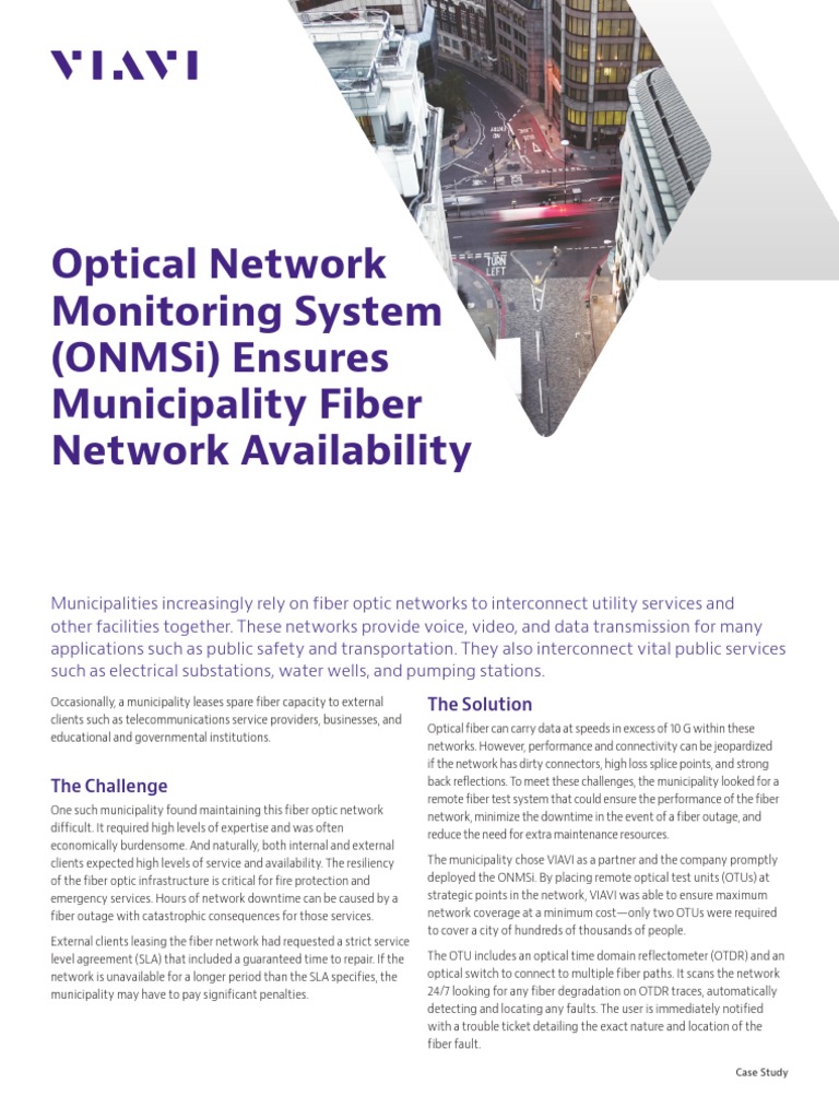 Optical Network Monitoring System Onmsi Ensures Municipality Fiber Network Availability Case ...