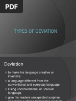 Types of Linguistic Deviation | PDF | Lexicon | Word
