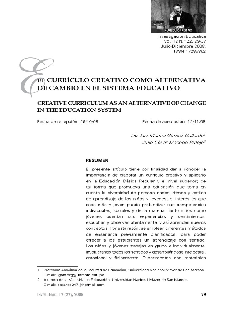 A Curriculo Creativo | PDF | Plan de estudios | Aprendizaje
