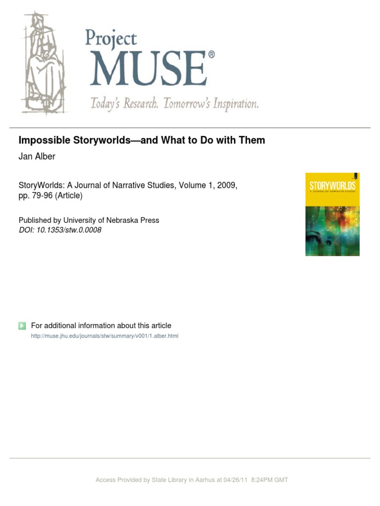 Impossible Storyworlds-And What To Do With Them | PDF | Narration ...
