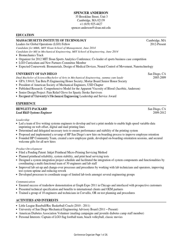 MIT Student Resumes | PDF | Search Engine Marketing | Strategic Management