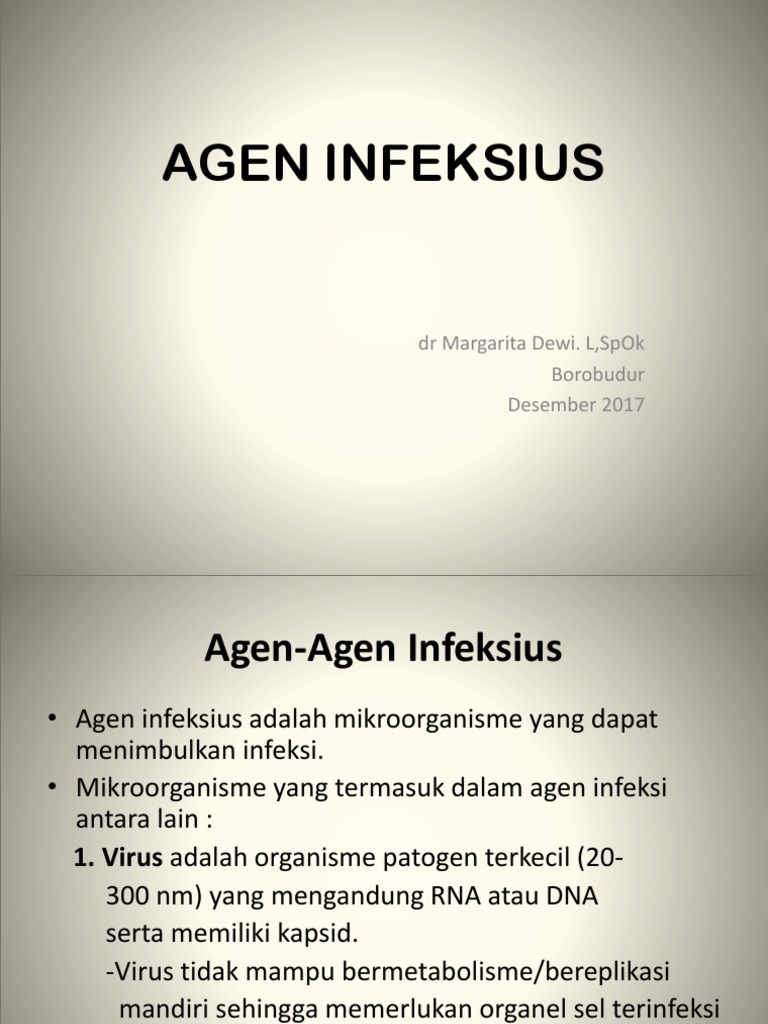 PPT Agen Infeksius | PDF | Sains & Matematika