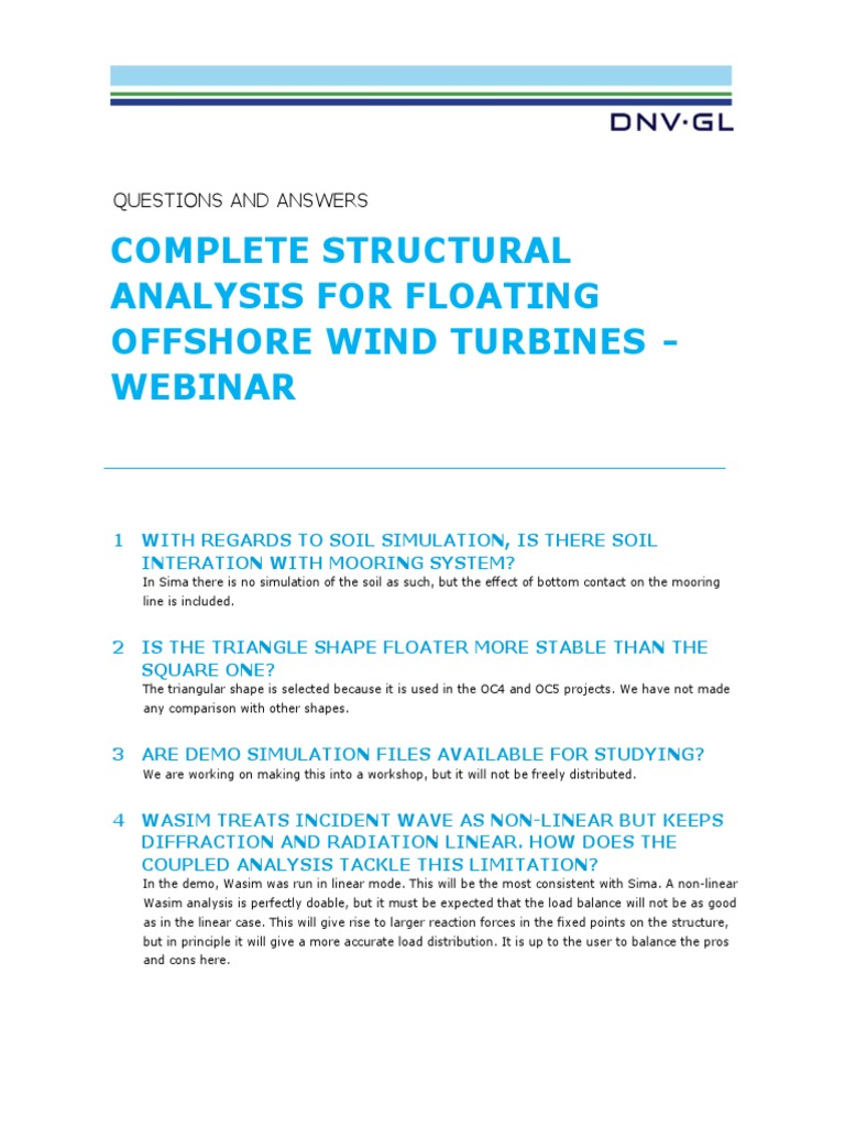 Sesam Webinar - Complete Structural Analysis For Floating OWT - QA ...